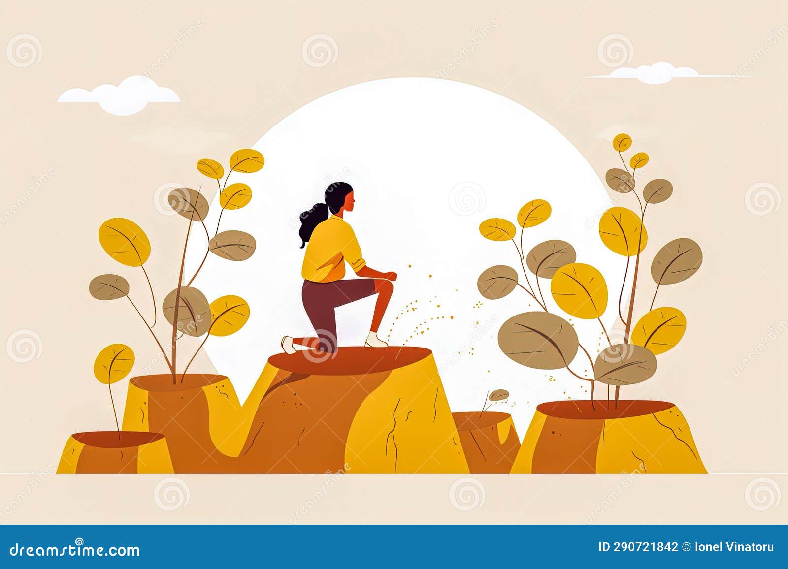 Illustrations of People Embracing Unexpected Setbacks As Opportunities ...