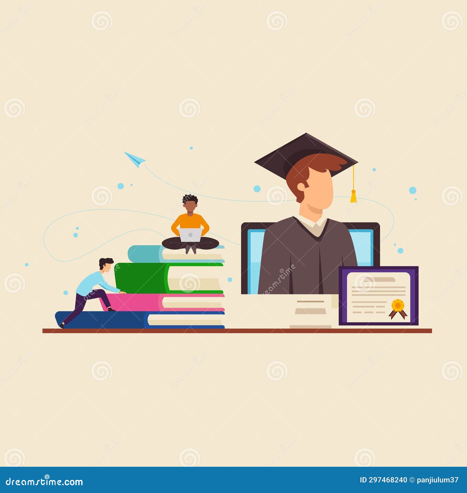 Vector Illustration Online Education Visual Concepts Stock Vector ...