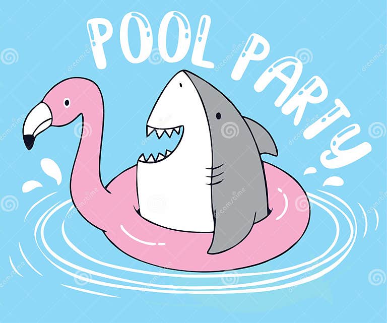 Shark with Duck Print Vector Art Stock Vector - Illustration of vector ...