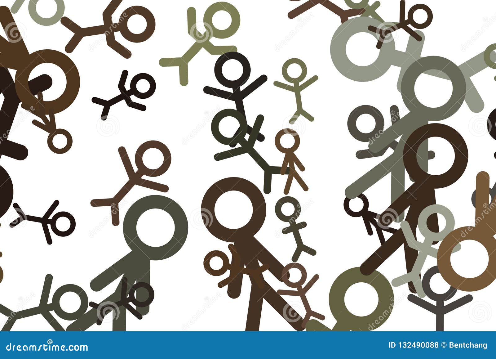 Illustrations of Sign of People or Human. Pattern, Background, Surface ...