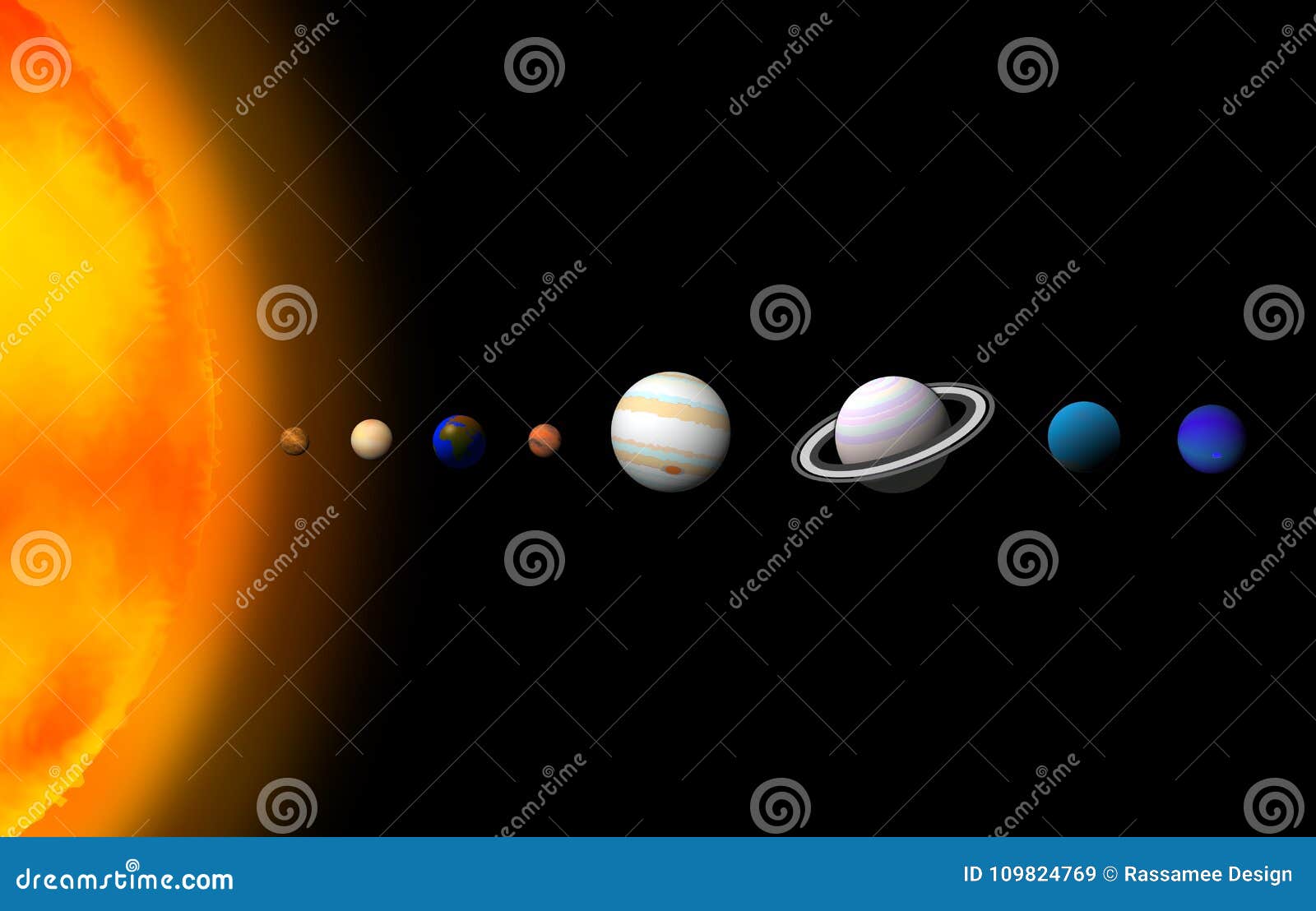 Illustrations of Solar System Graphic Design Wallpaper Stock ...