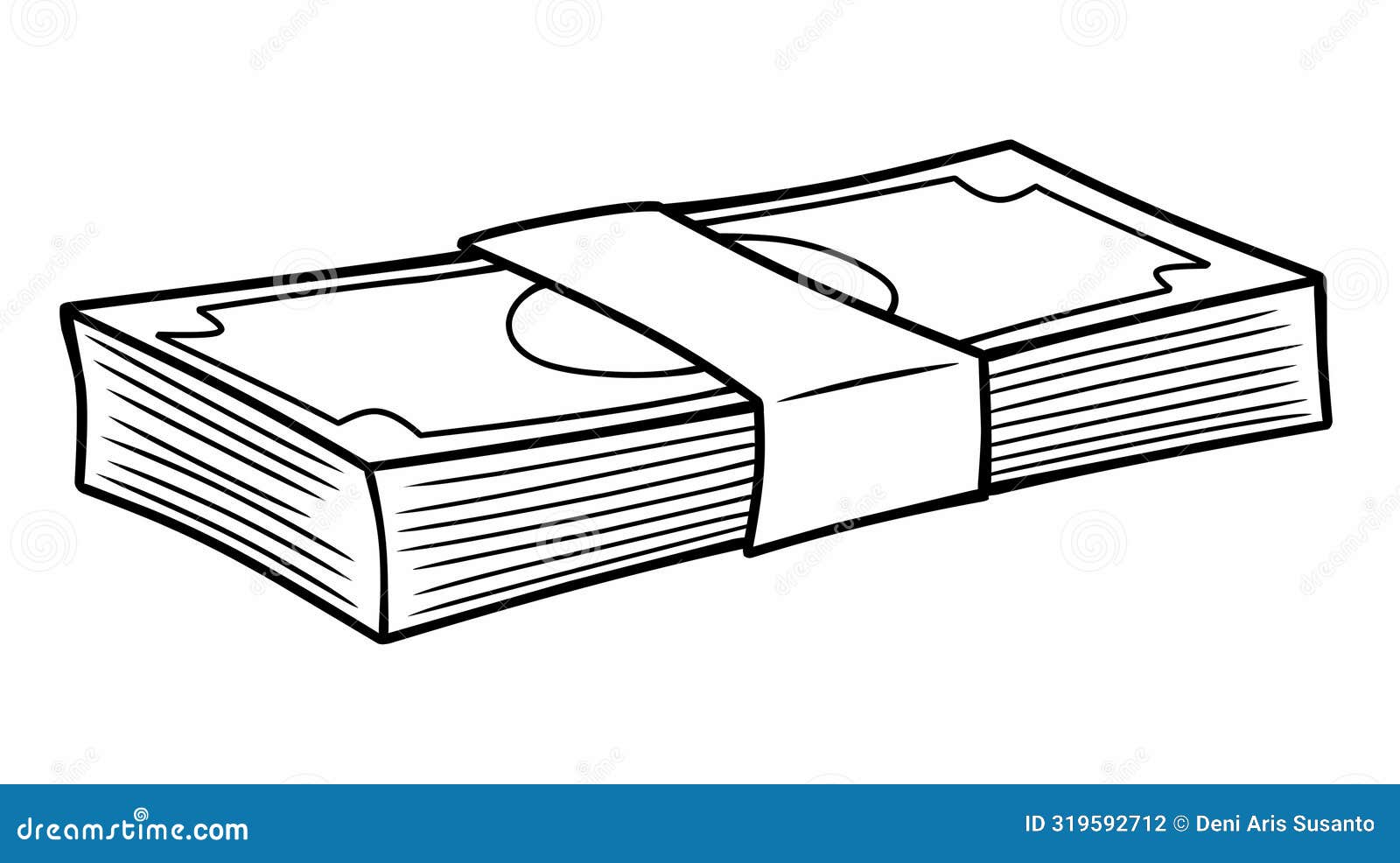 Illustrations Stack of Money on White Stock Illustration - Illustration ...