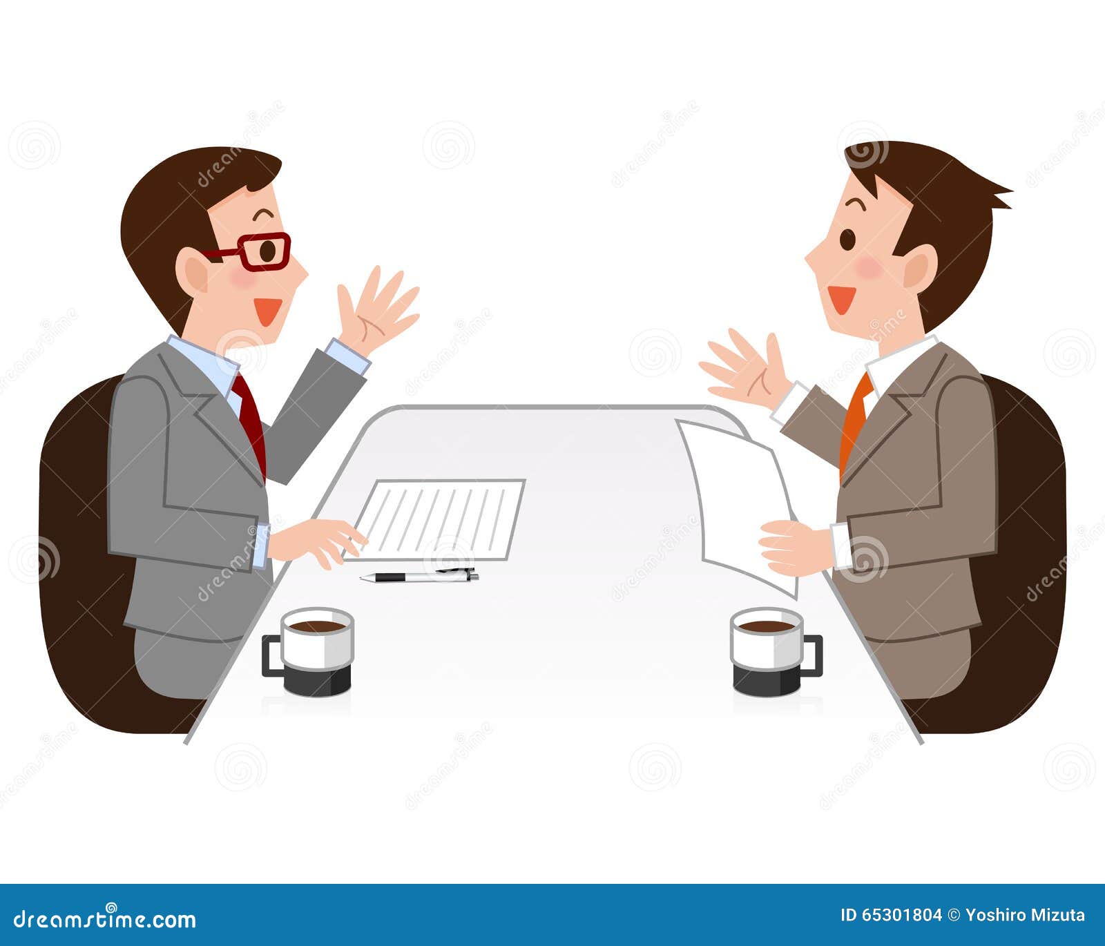 Illustrations To Negotiation Stock Vector - Illustration of interview ...