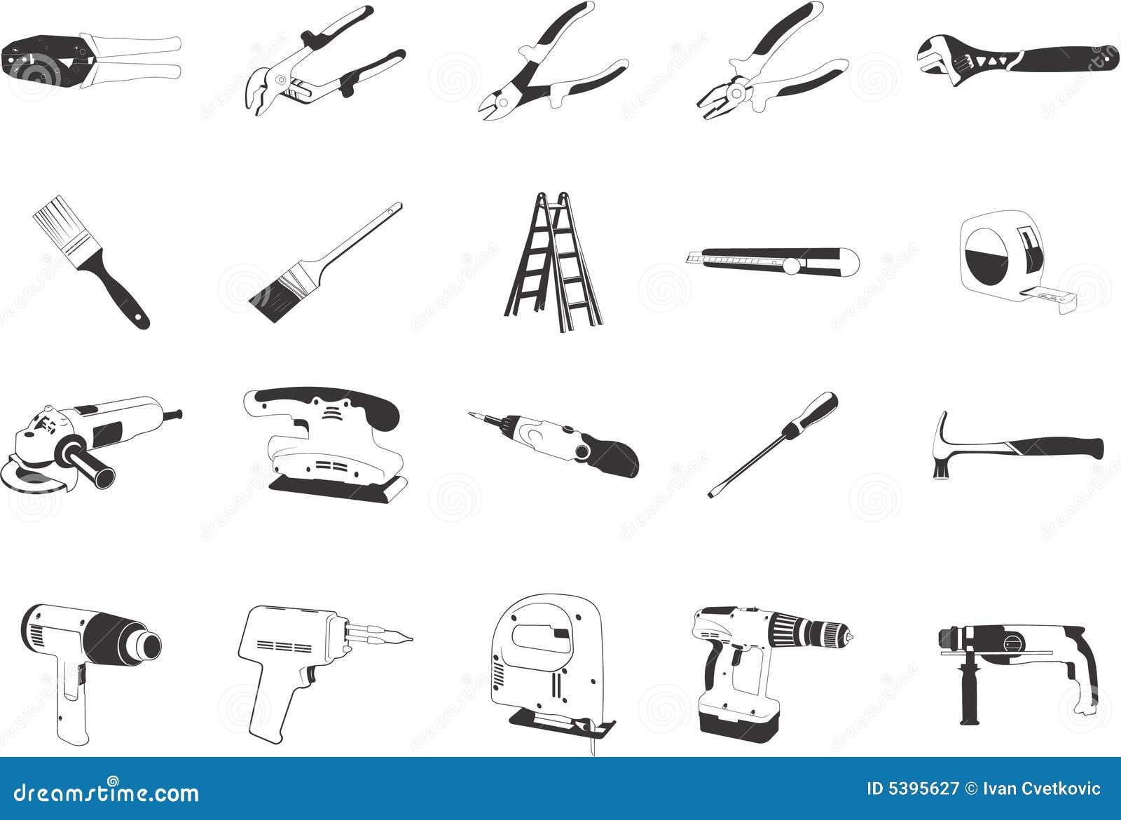 Illustrations of Tools stock vector. Illustration of isolated - 5395627