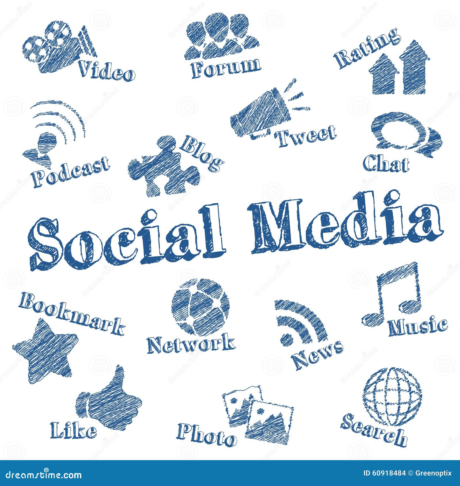 Illustrations-Vektor-Grafik-Social Media Vektor Abbildung ...