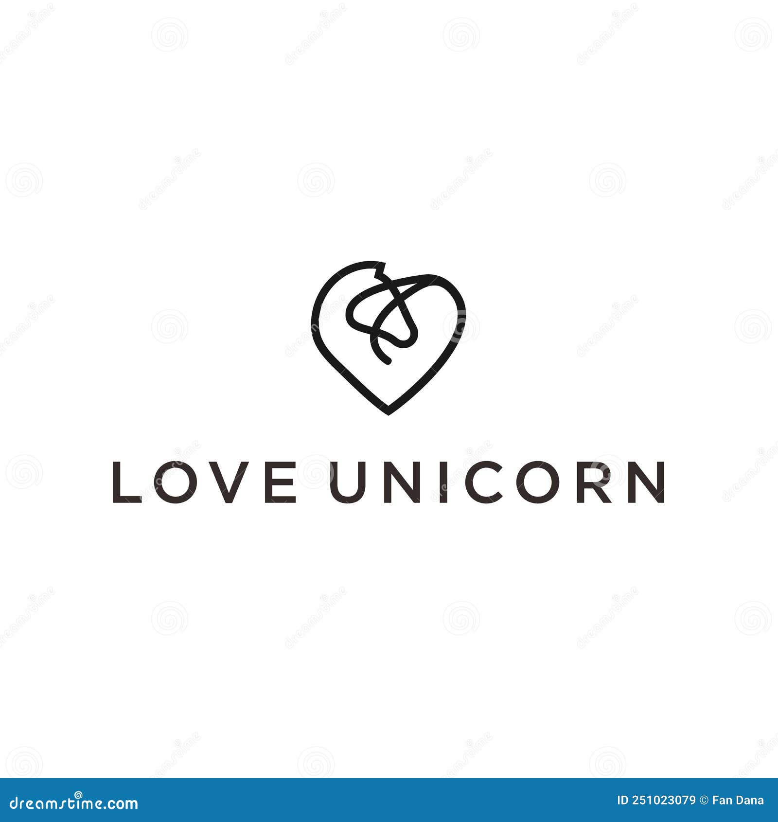 Illustrationsliebe Unicode Logo Vorlage Silhouette Symbol Design ...