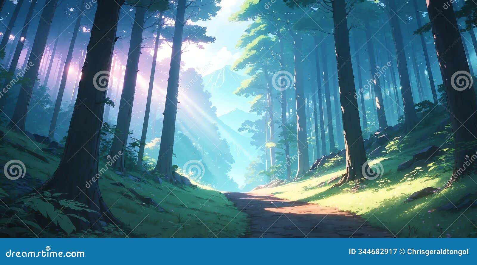 Illustrative Albedo Breathtaking Panoramic View of a Dark Fore Ai ...