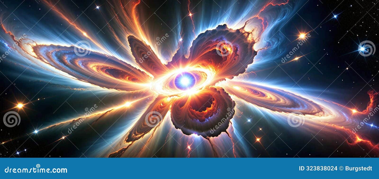 Illustrative Depiction of a Bright Supernova Explosion, the End of a ...