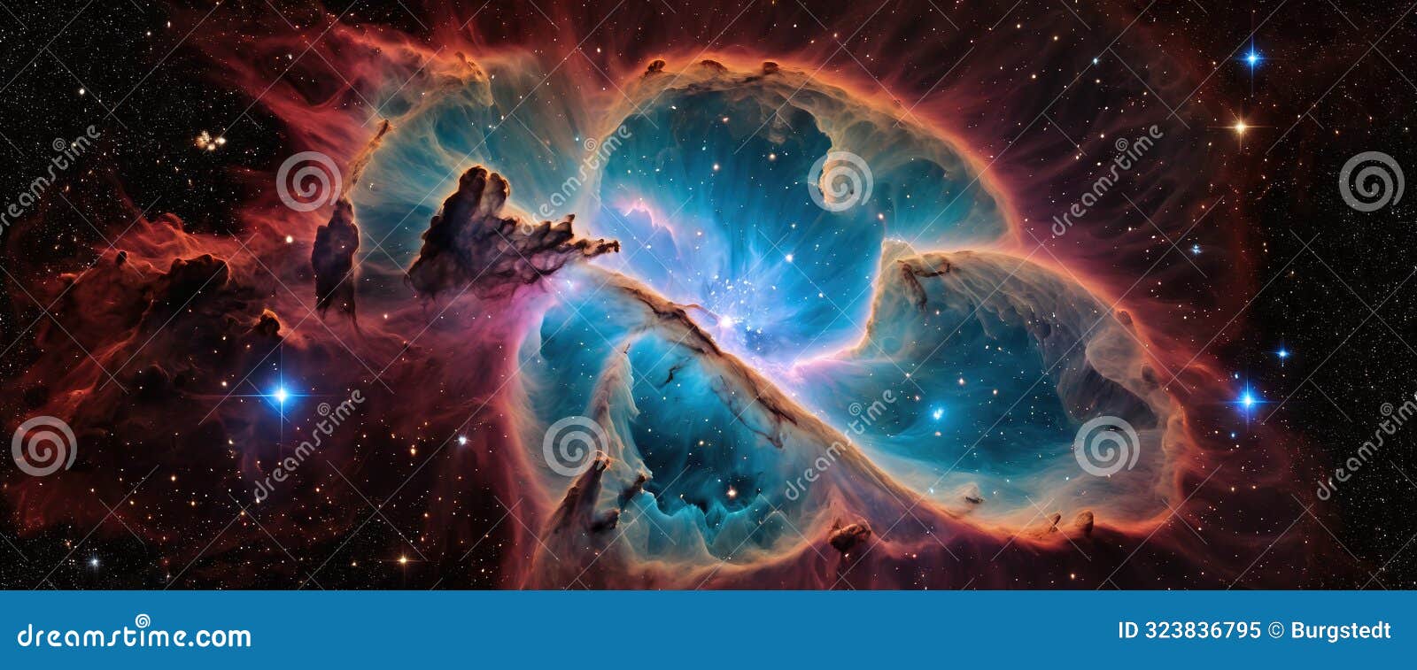 Illustrative Depiction of an Fictitious Space Nebulae in Deep Space in ...