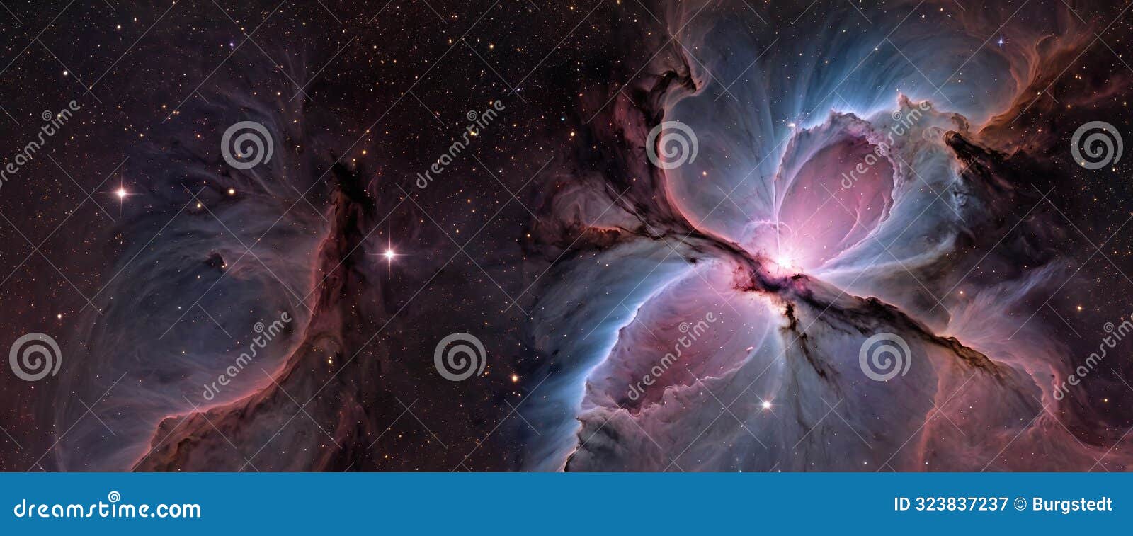 Illustrative Depiction of an Fictitious Space Nebulae in Deep Space in ...