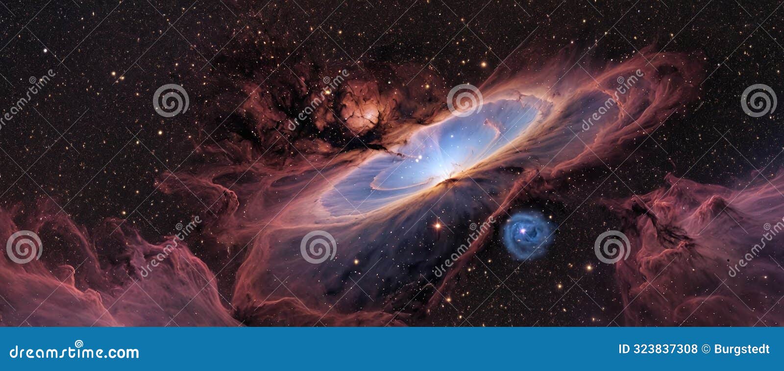 Illustrative Depiction of an Fictitious Space Nebulae in Deep Space in ...