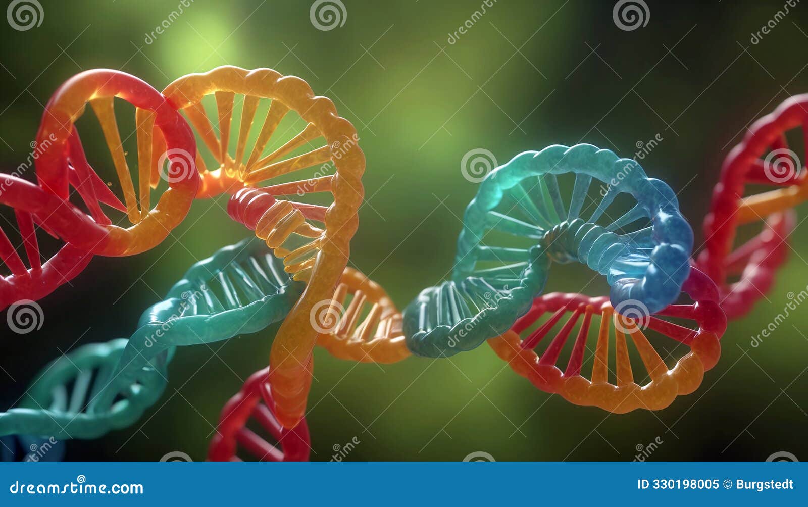Illustrative Depiction of Nucleic Acid Double Helix with Connected ...