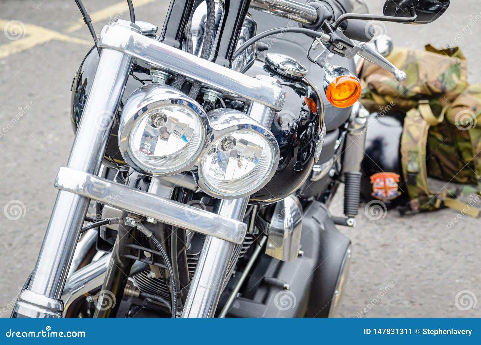 Illustrative Editorial: Harley-Davidson Motorcycle Headlights Editorial ...