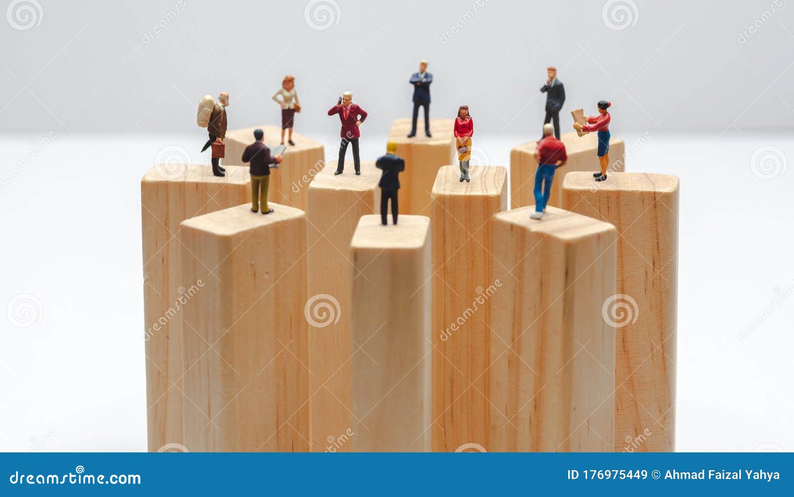 ILLUSTRATIVE EDITORIAL - Side View of Miniature - Social Distancing ...