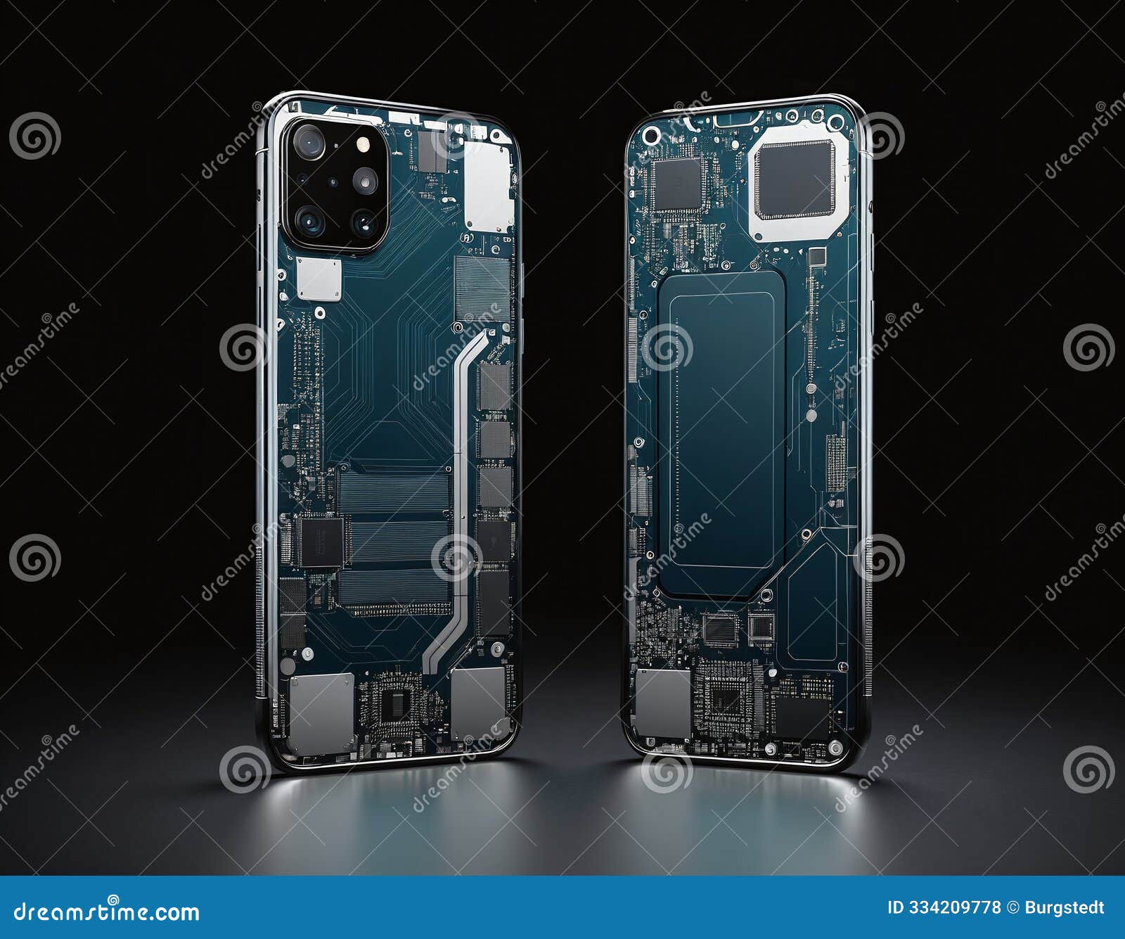 Illustrative Fictional Representation of a Transparent Cell Phone Shows ...