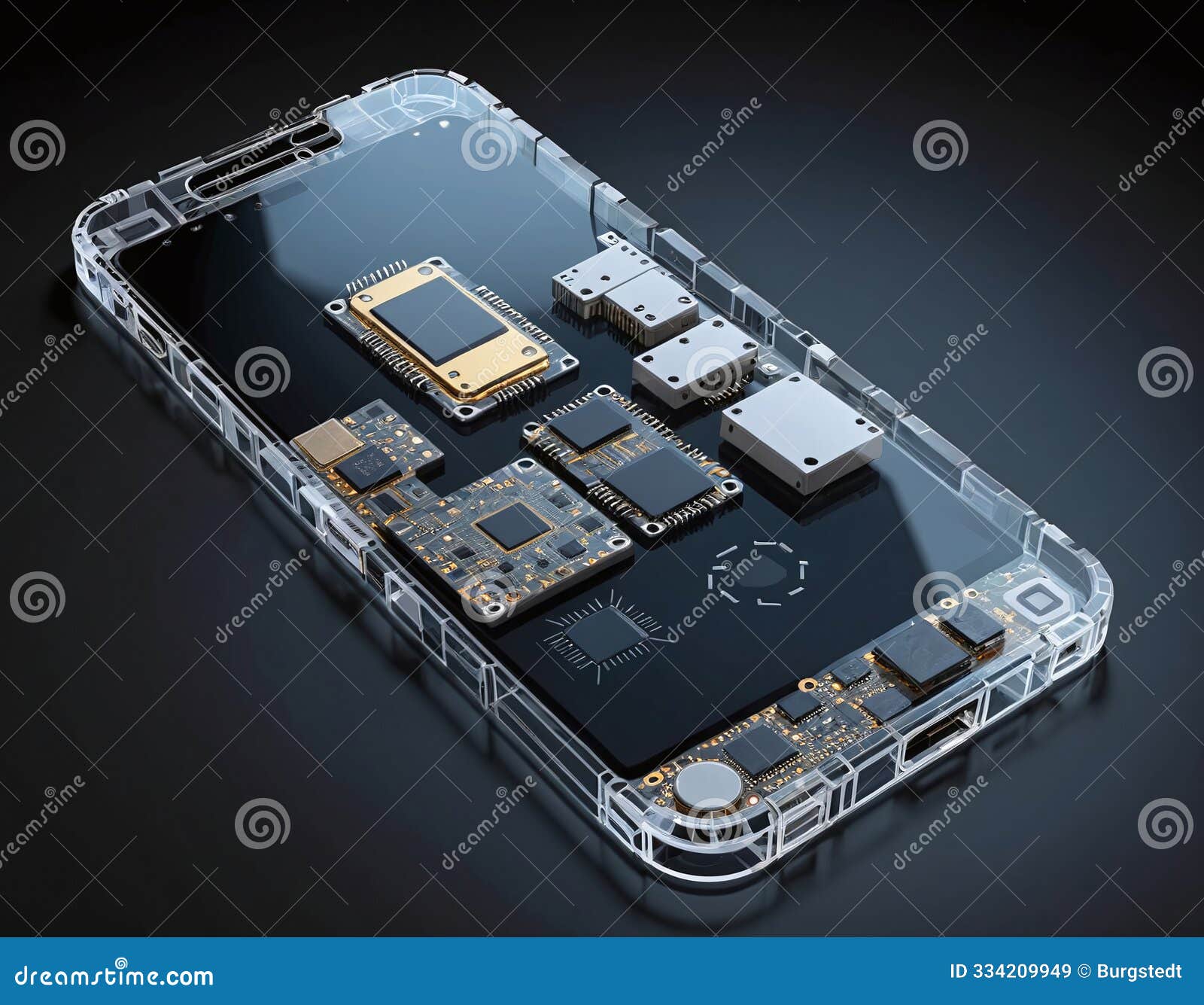 Illustrative Fictional Representation of a Transparent Cell Phone Shows ...