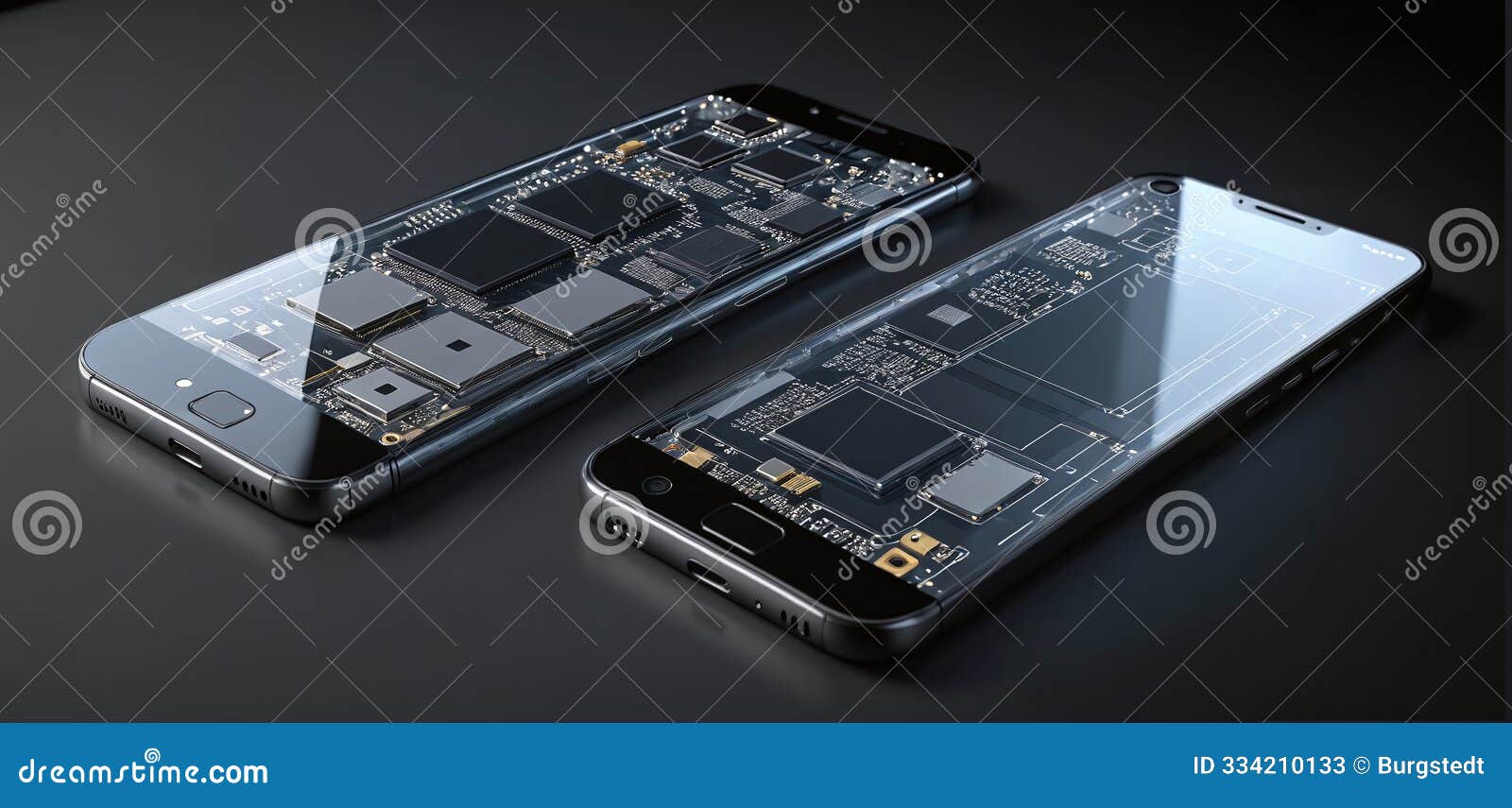 Illustrative Fictional Representation of a Transparent Cell Phone Shows ...