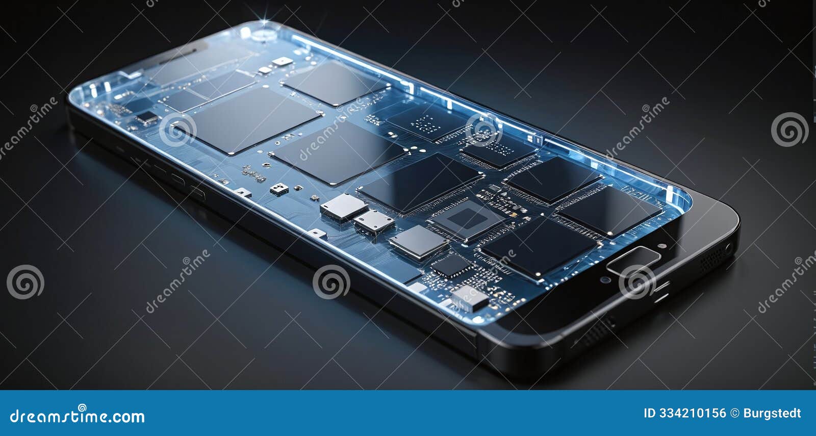 Illustrative Fictional Representation of a Transparent Cell Phone Shows ...