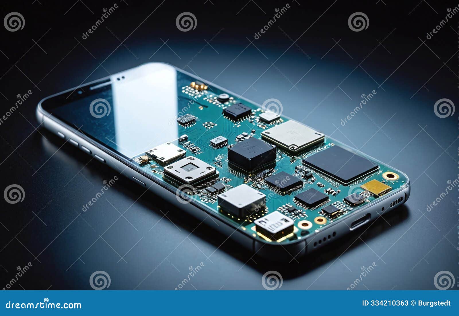 Illustrative Fictional Representation of a Transparent Cell Phone Shows ...