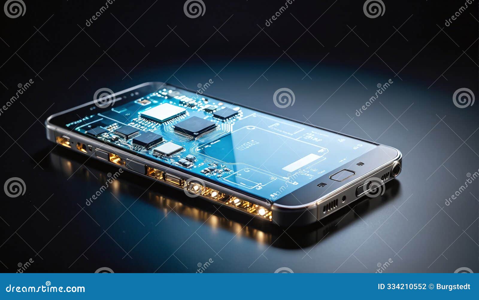 Illustrative Fictional Representation of a Transparent Cell Phone Shows ...