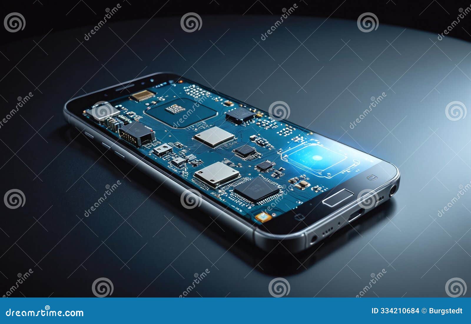 Illustrative Fictional Representation of a Transparent Cell Phone Shows ...