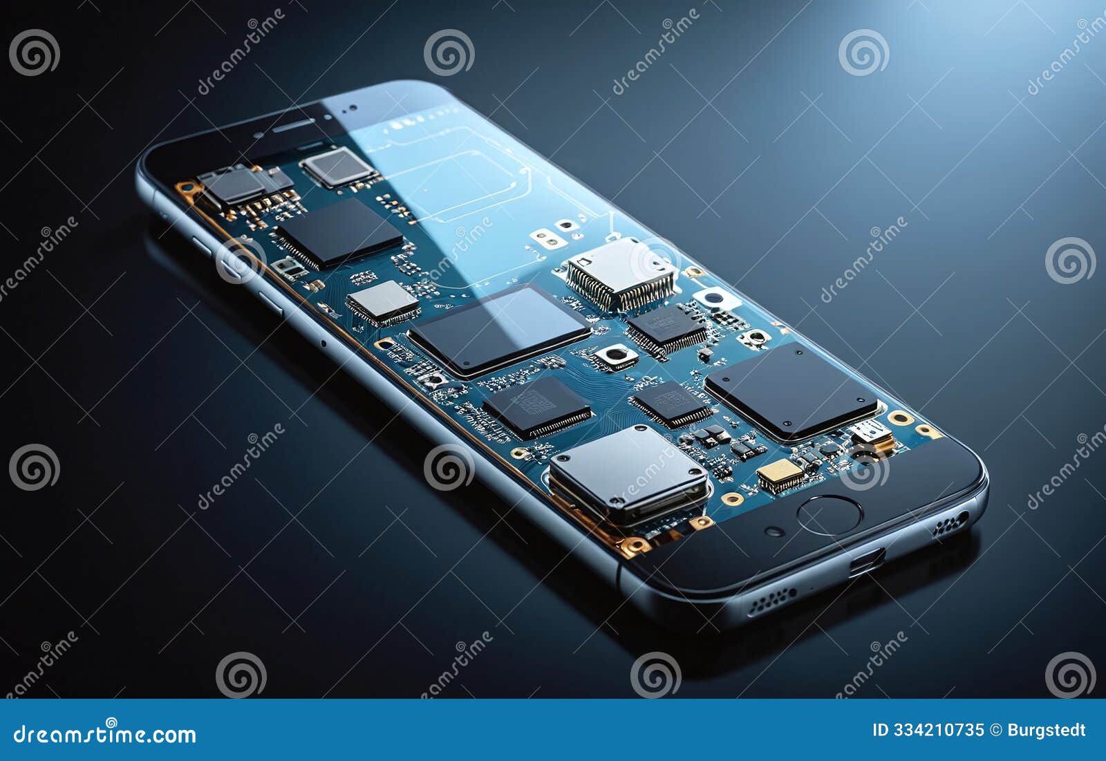 Illustrative Fictional Representation of a Transparent Cell Phone Shows ...