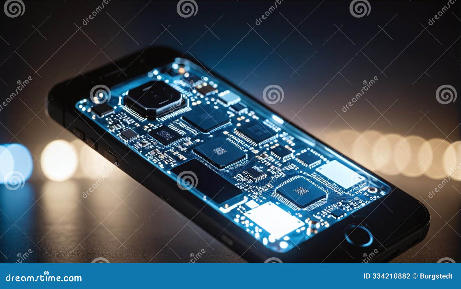 Illustrative Fictional Representation of a Transparent Cell Phone Shows ...