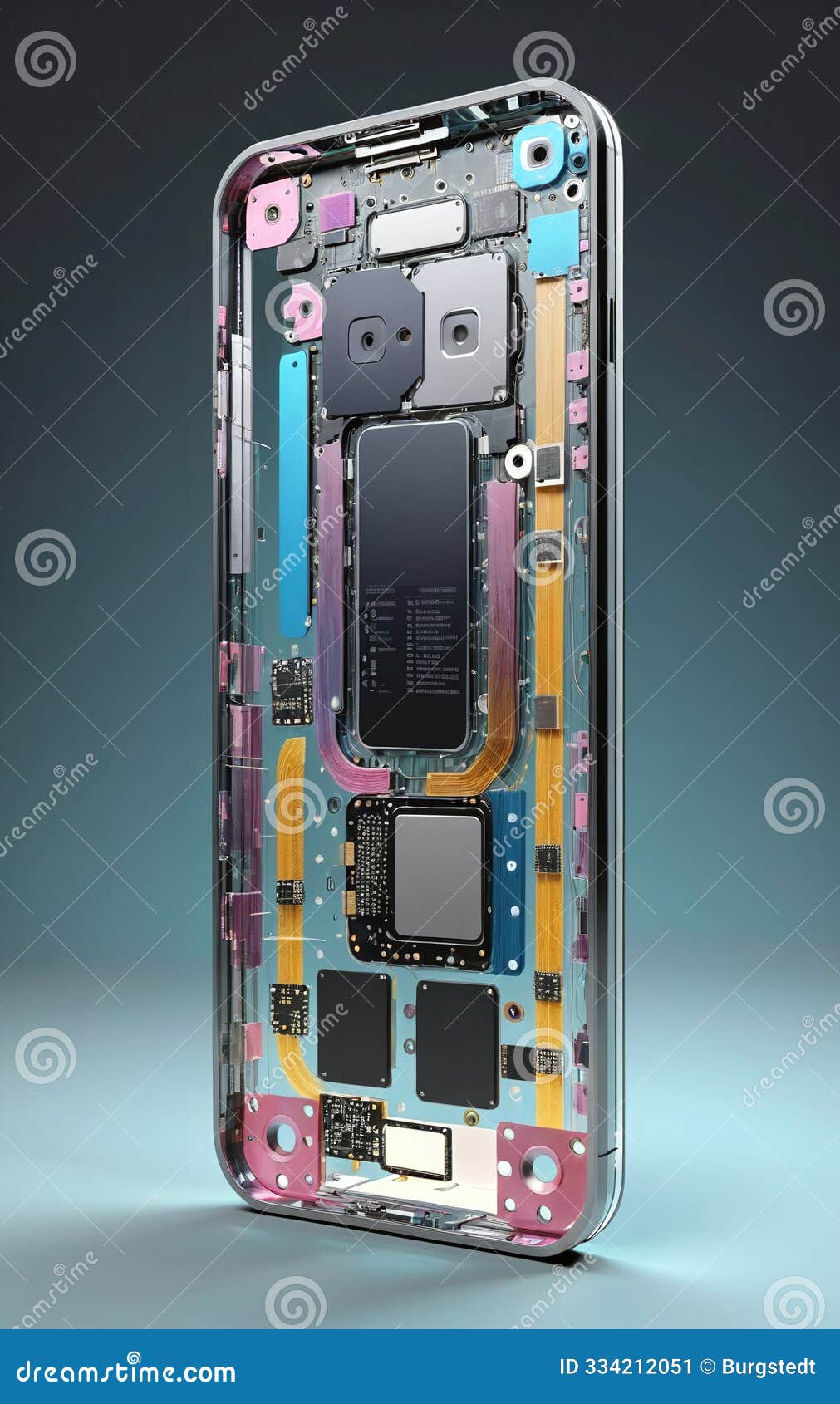 Illustrative Fictional Representation of a Transparent Cell Phone Shows ...