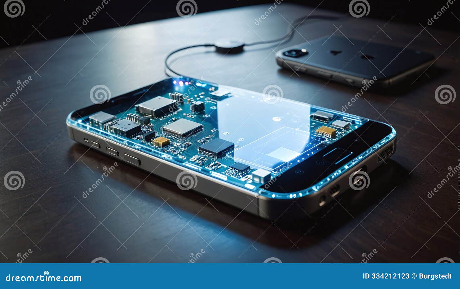 Illustrative Fictional Representation of a Transparent Cell Phone Shows ...