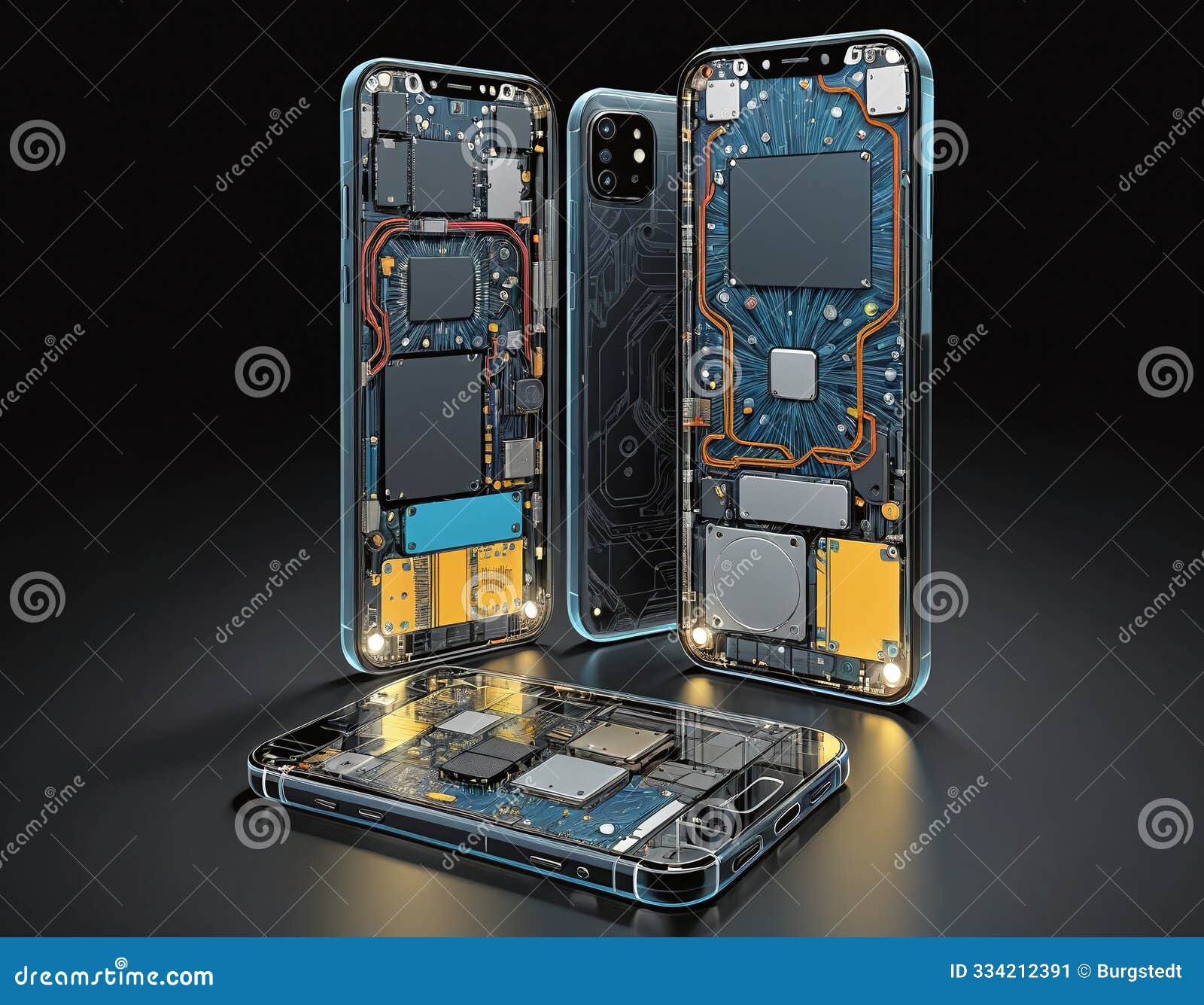 Illustrative Fictional Representation of a Transparent Cell Phone Shows ...