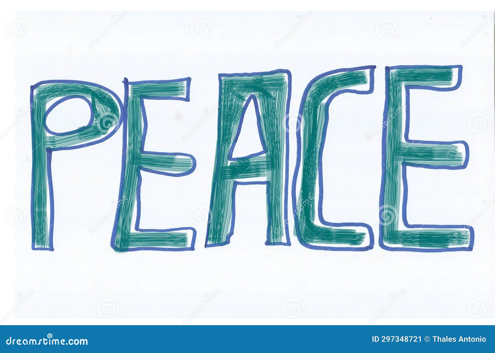 Illustrative Message with the Word Peace Written Stock Image - Image of ...