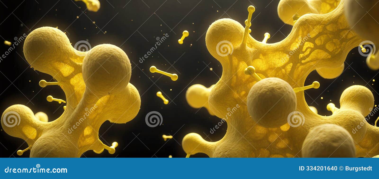 Illustrative Microscopic Close-up Of A Dividing Cell Of A Microorganism ...