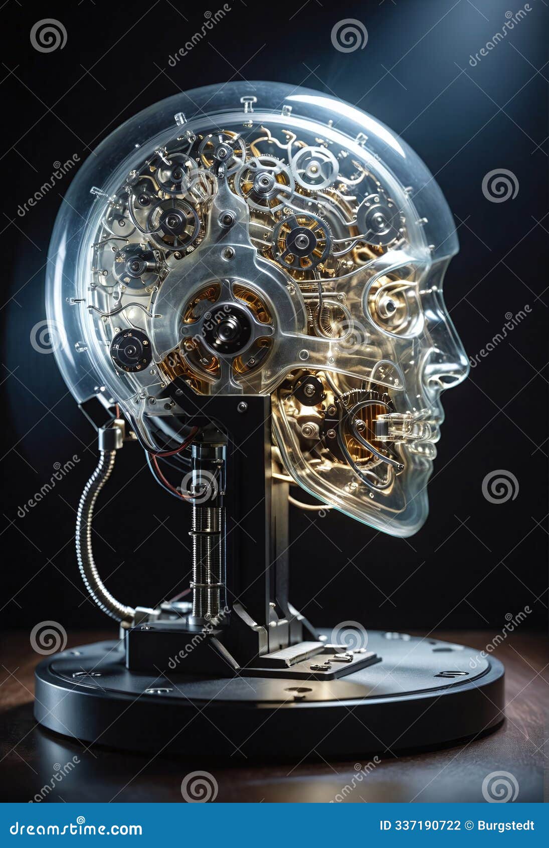 Illustrative Representation of a Human Brain Modified with Technology ...