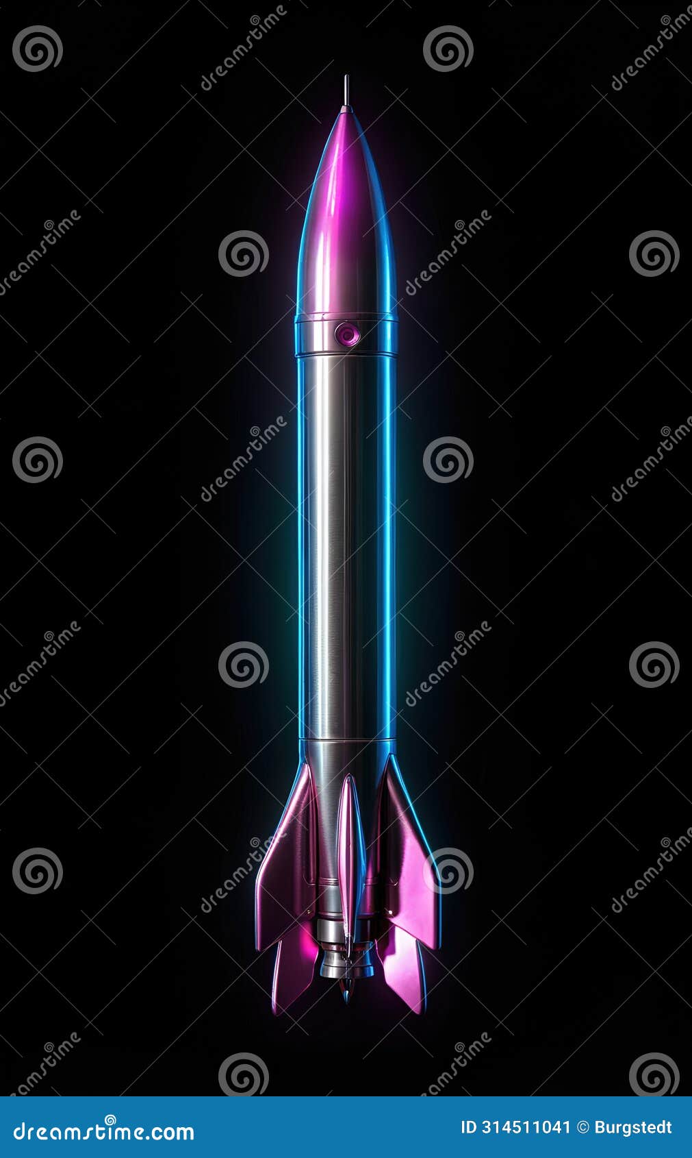 Illustrative Representation of a Simple Rocket that is Just Starting ...