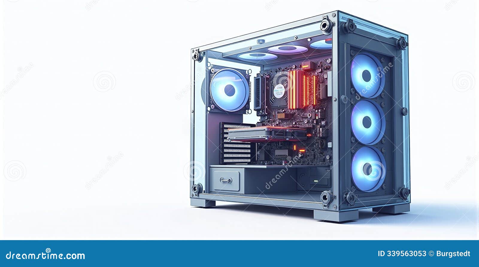 Illustrative Representation of a Transparent Modern High End Computer ...