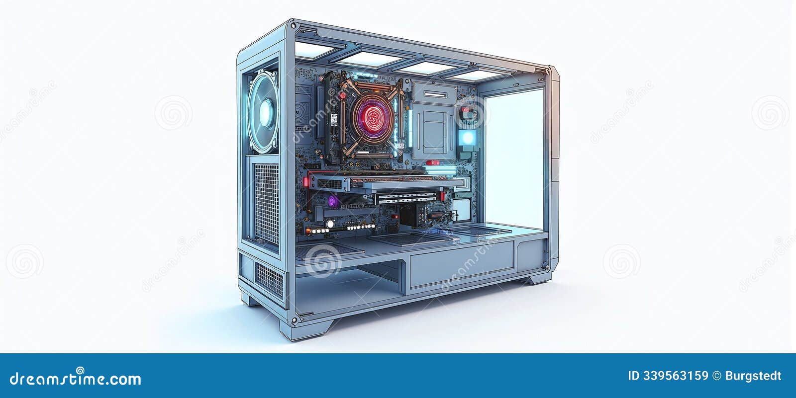 Illustrative Representation of a Transparent Modern High End Computer ...