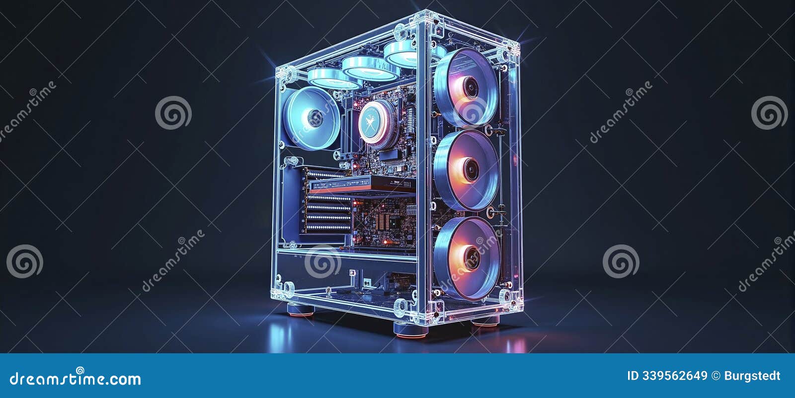 Illustrative Representation of a Transparent Modern High End Computer ...