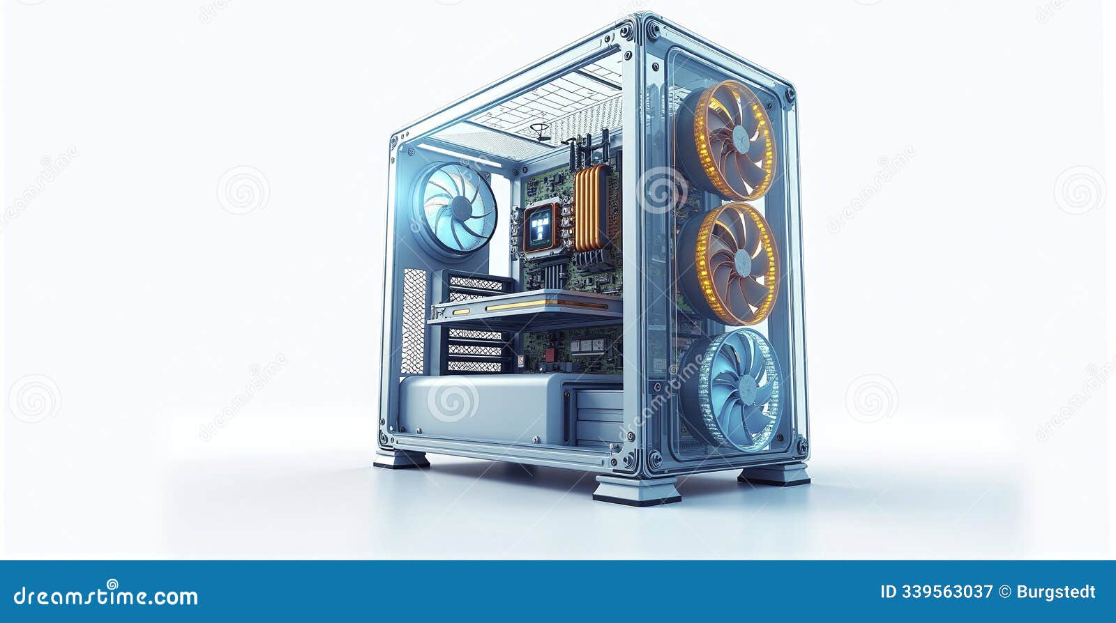Illustrative Representation of a Transparent Modern High End Computer ...