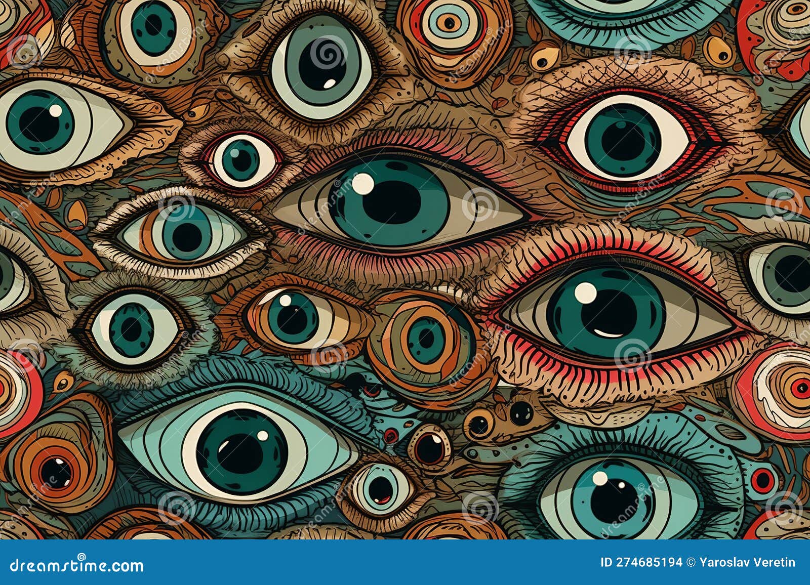 Illustrative Texture of Beautiful Eyes. Generative AI Stock ...