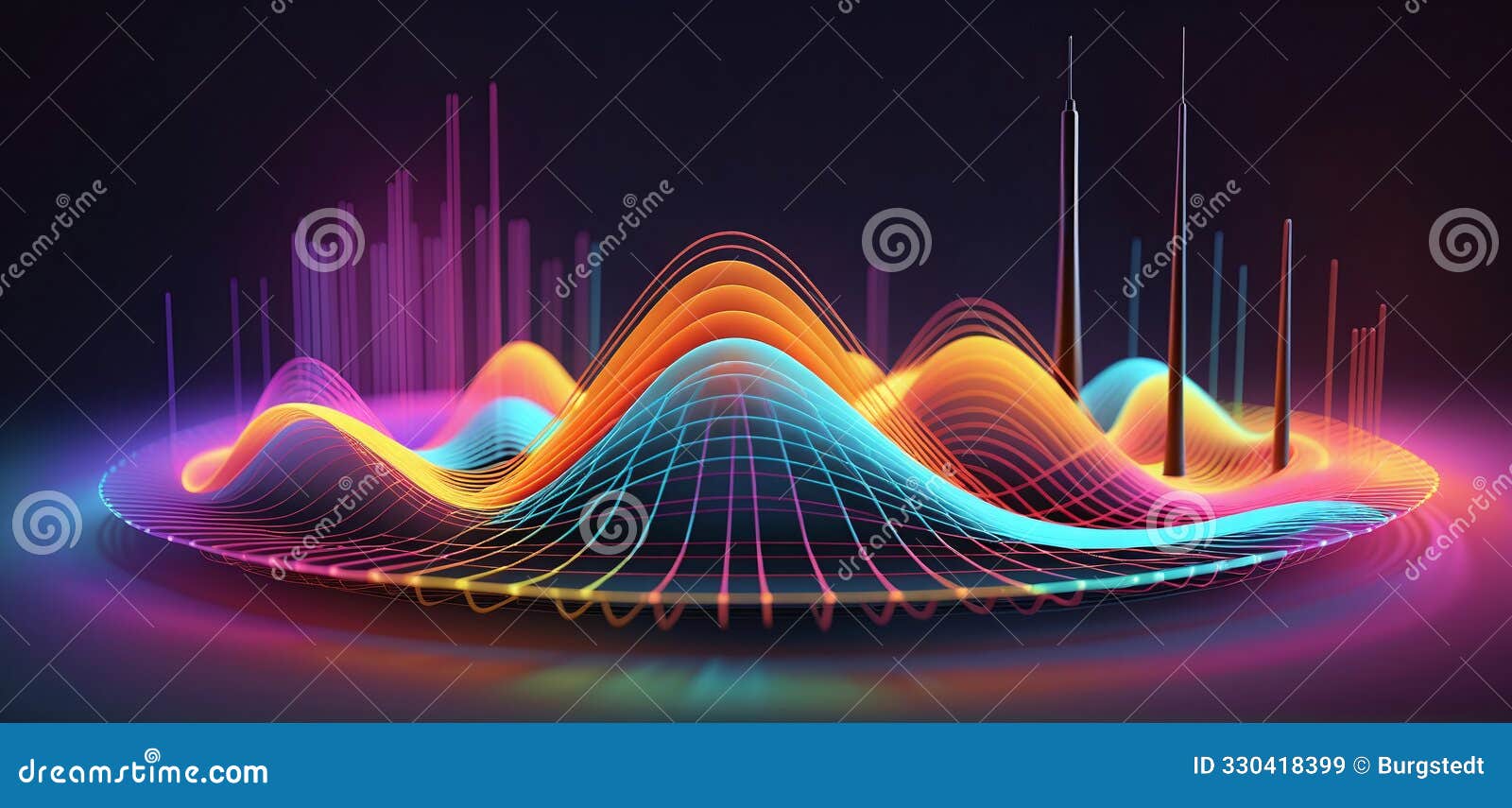 Illustrative Visualization of Radio Waves Around a Transmitting and ...