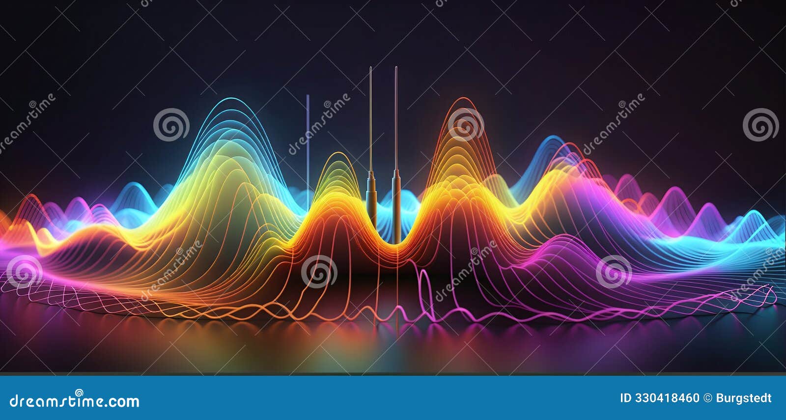 Illustrative Visualization of Radio Waves Around a Transmitting and ...