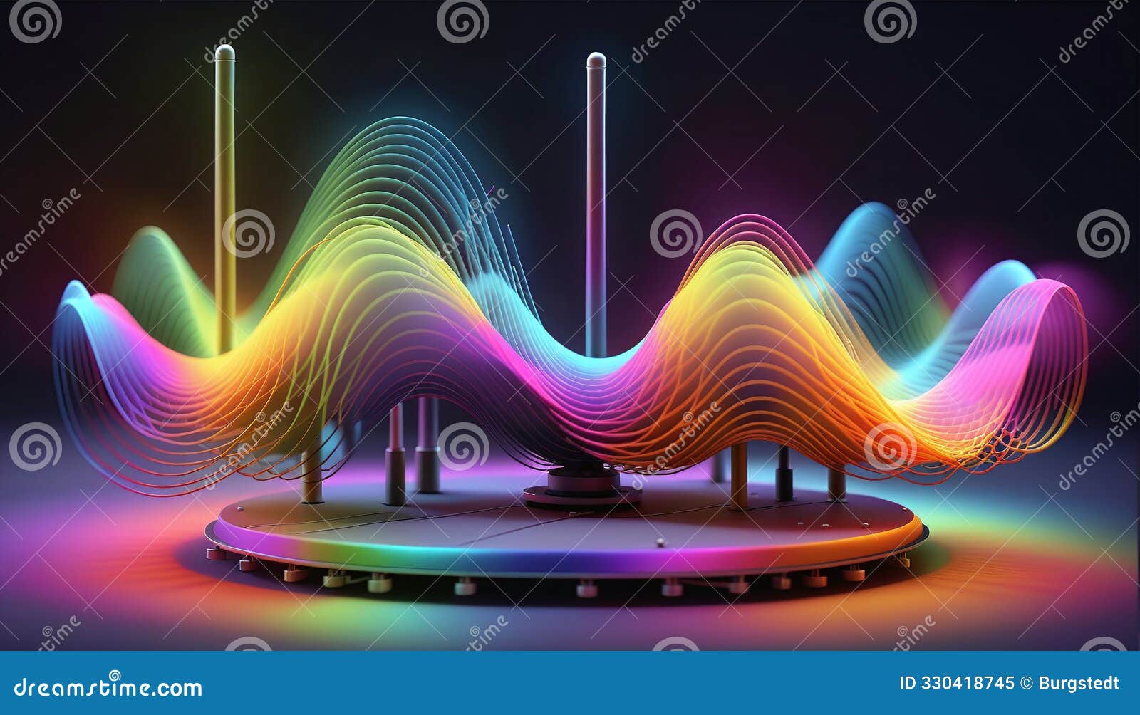 Illustrative Visualization of Radio Waves Around a Transmitting and ...