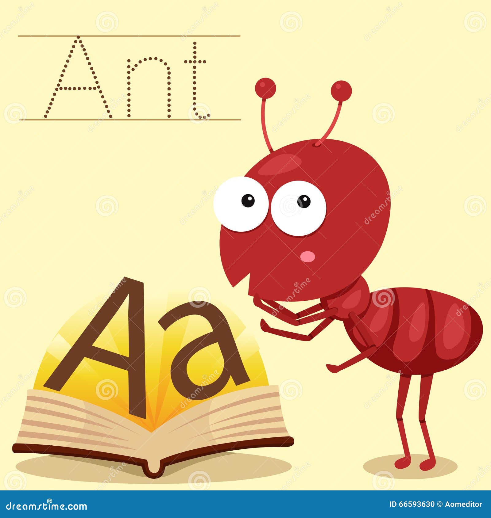 Illustrator of a for Ant Vocabulary Stock Vector - Illustration of ...