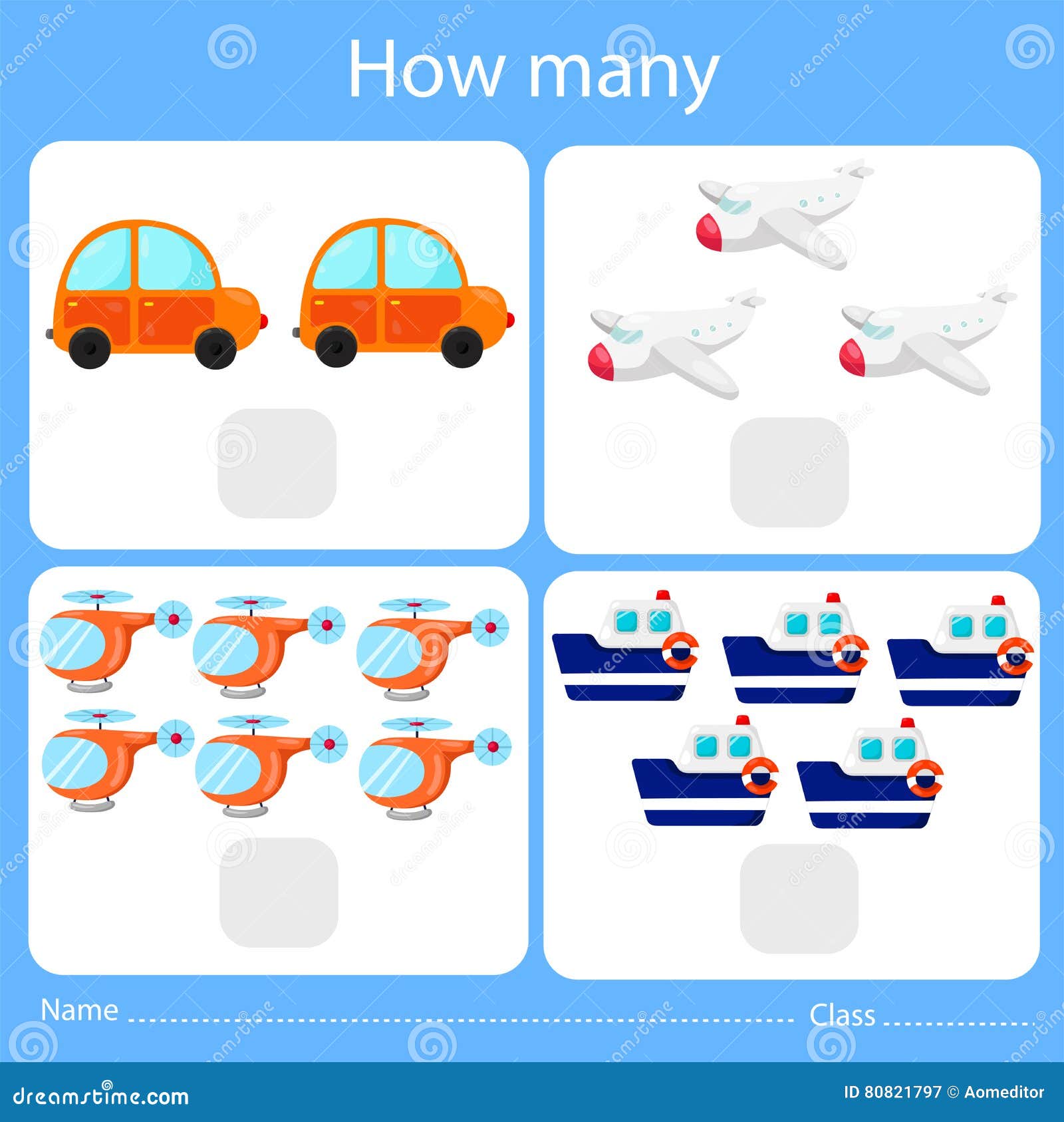 Illustrator of Counting How Many Set Two Stock Vector - Illustration of ...