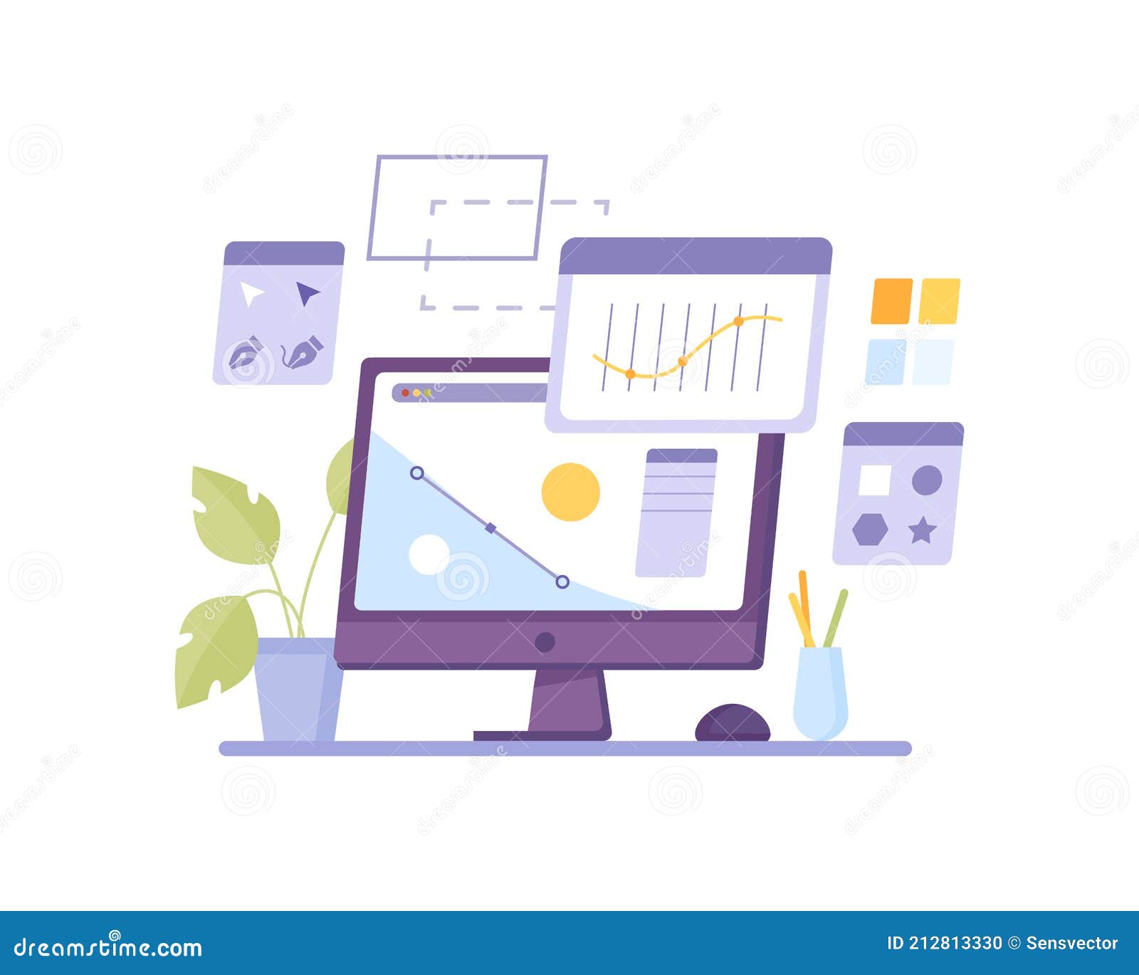 Program Analyzing, Ai Robot, Artificial Intelligence Automated Process Of Data Reporting ...