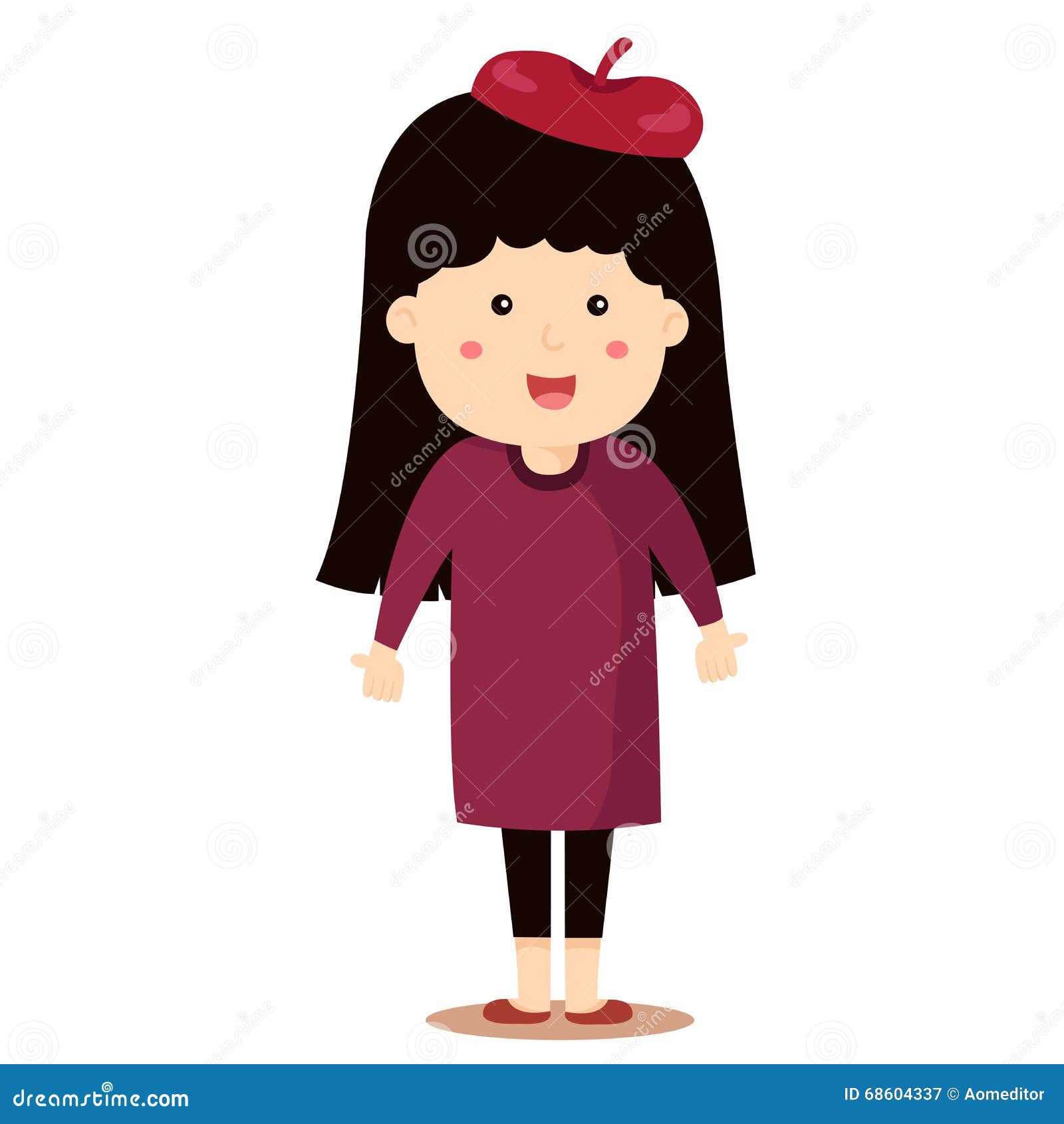 Illustrator Del Artista De La Muchacha Ilustración del Vector ...