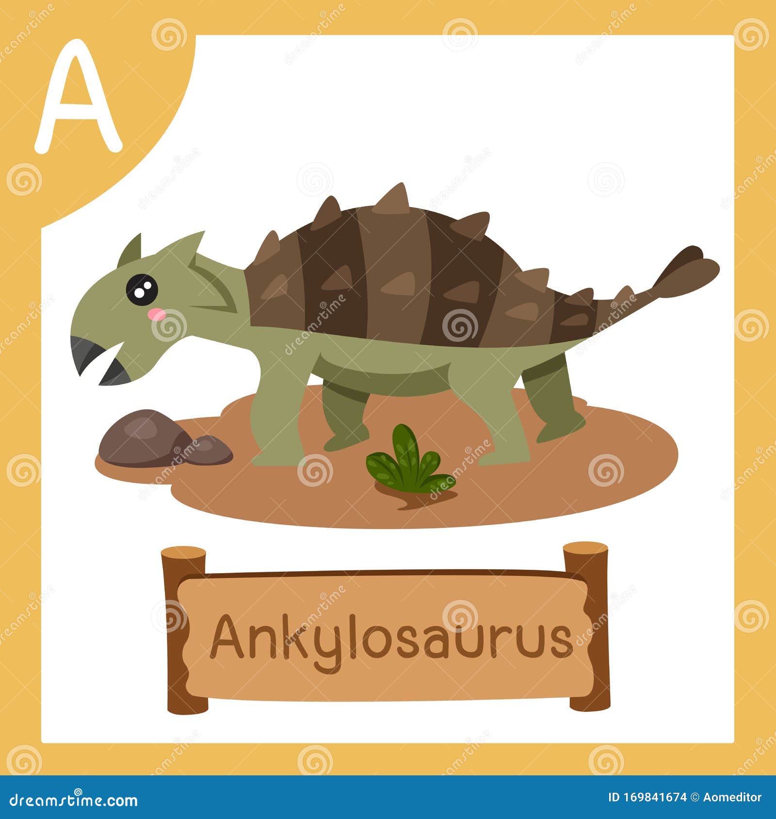 Illustrator of a for Dinosaur Ankylosaurus Stock Vector - Illustration ...