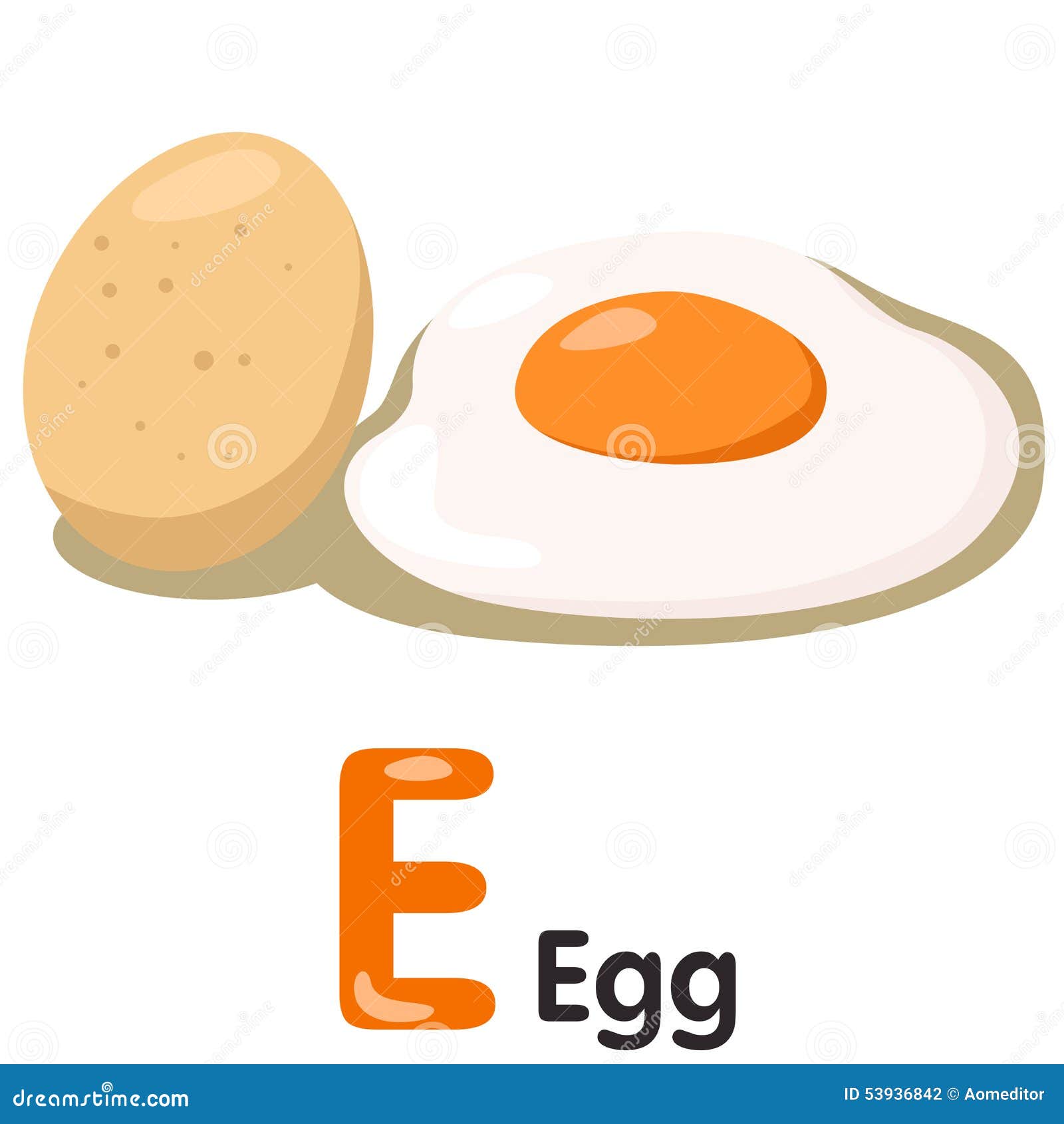 Illustrator of E Font with Egg Stock Vector - Illustration of words ...