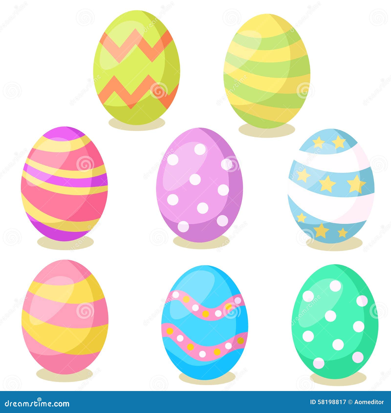Illustrator of Easter eggs stock vector. Illustration of painted - 58198817