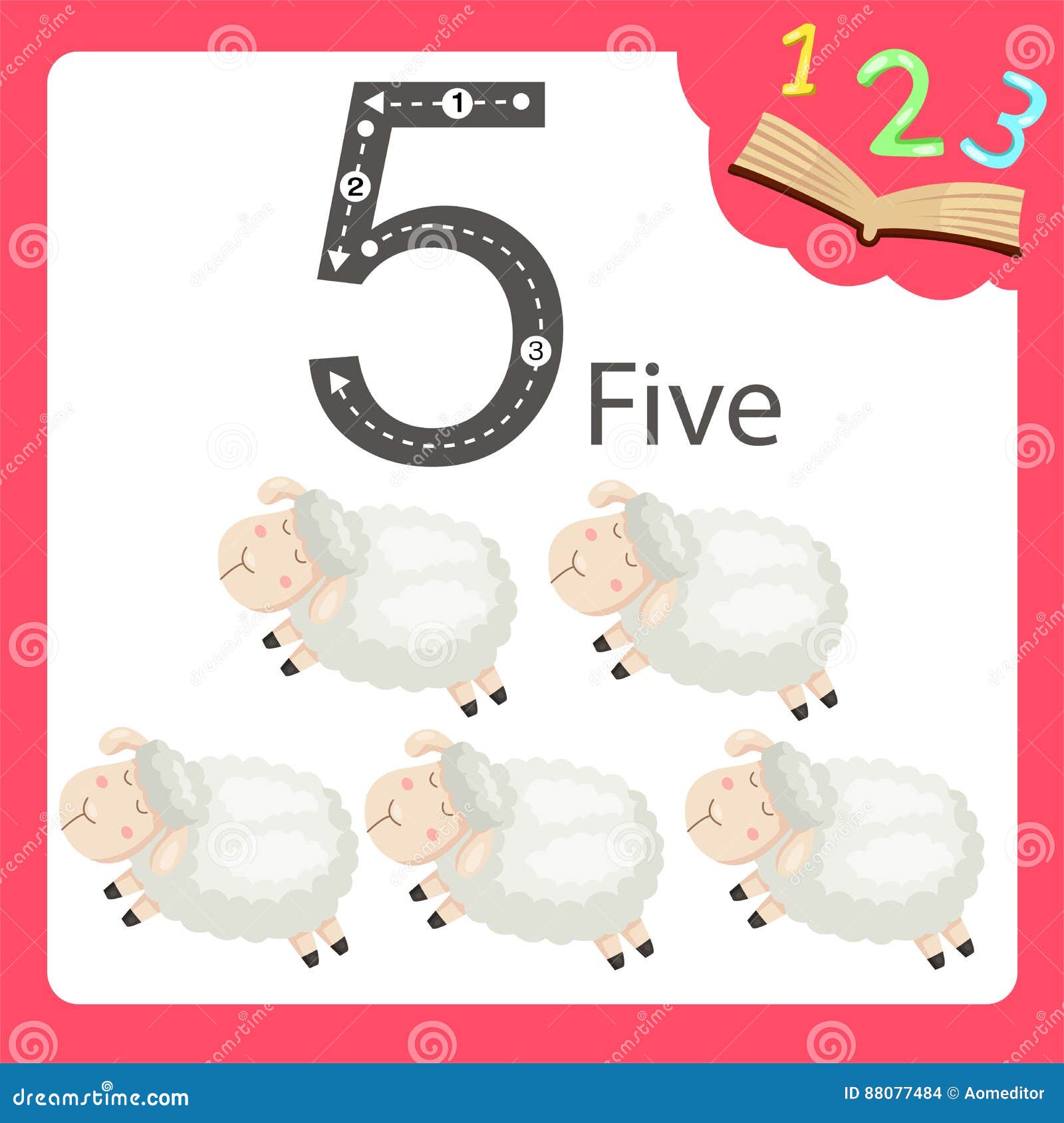 Illustrator Of Ten Number Animal Cartoon Vector | CartoonDealer.com ...